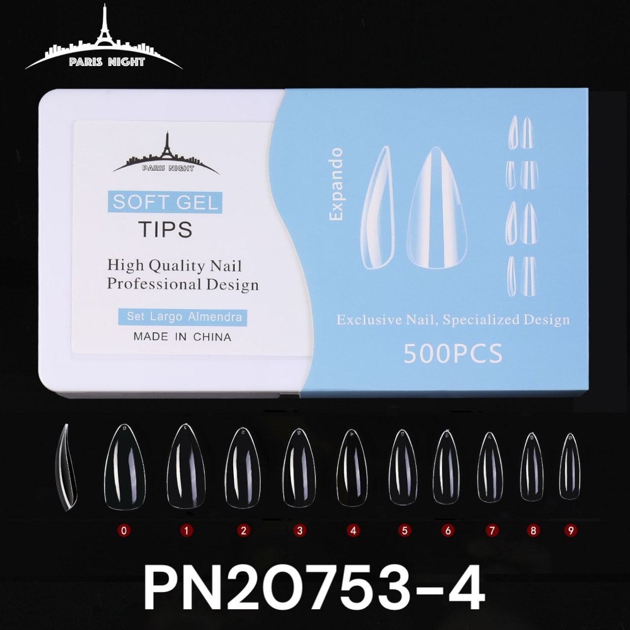 Tips Soft Paris Night Almendra XXL cja x 500u – VZinsumos – Tienda Online